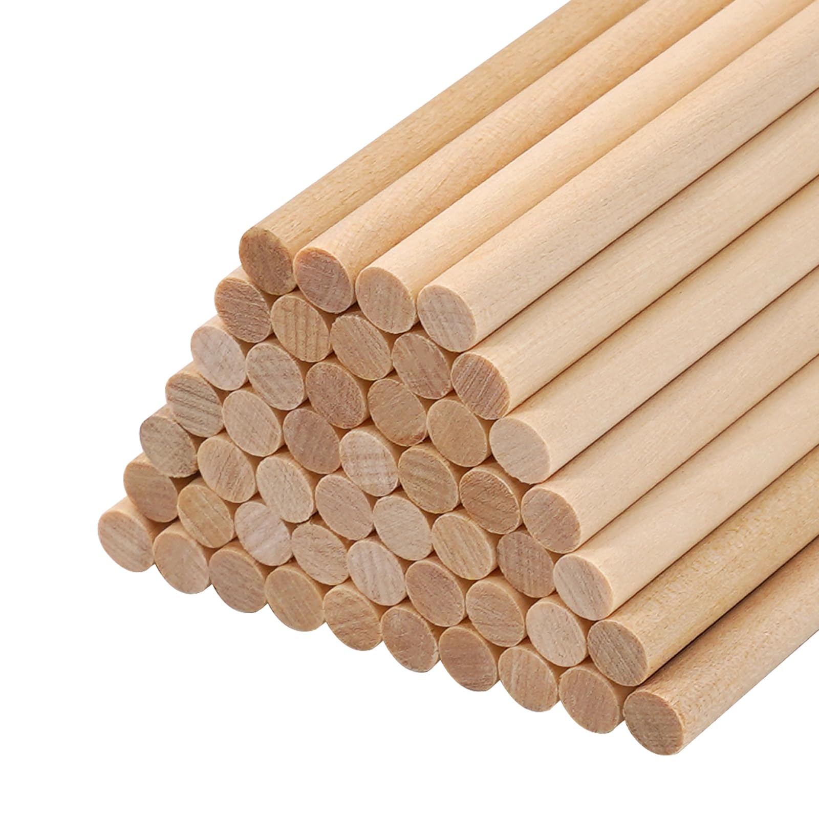 Amazon.com: Wooden Dowel Rods for Crafts 3/8 x 6 Inch 50 PCS Wood Craft ...