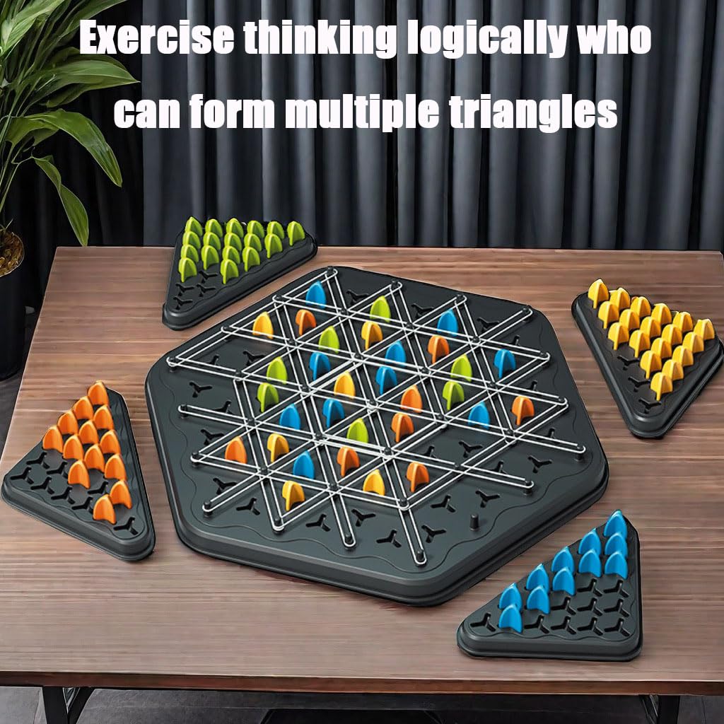 Strategy Puzzle Game Triggle Triangle Board Game - Rubber Band Strategy ...