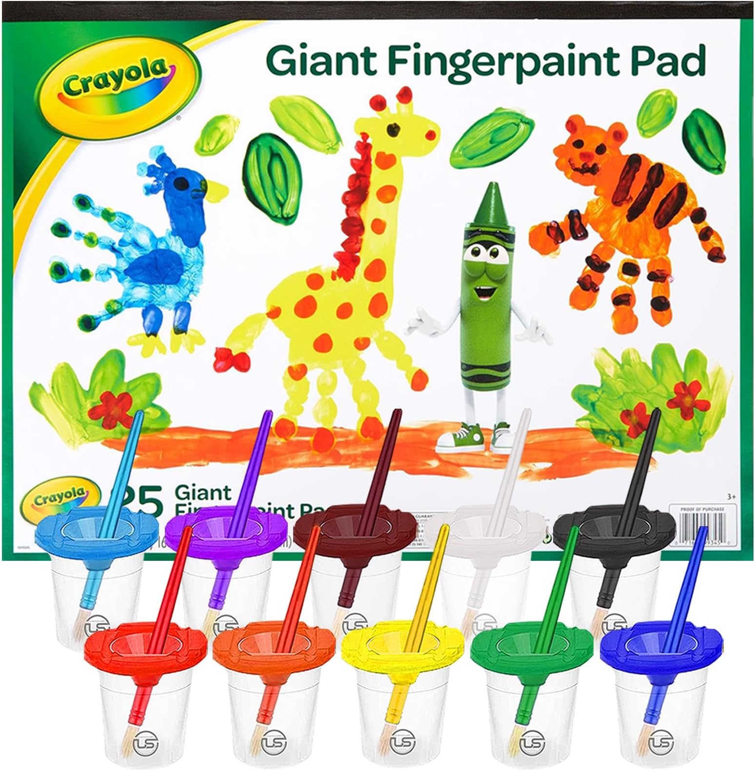 Amazon.com: Washable Kids Paint 10 Colors, 10 No Spill Paint Cups For ...