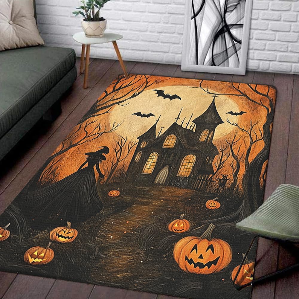 Amazon.com: Large Halloween Rugs - Halloween Carpet for Living Room ...