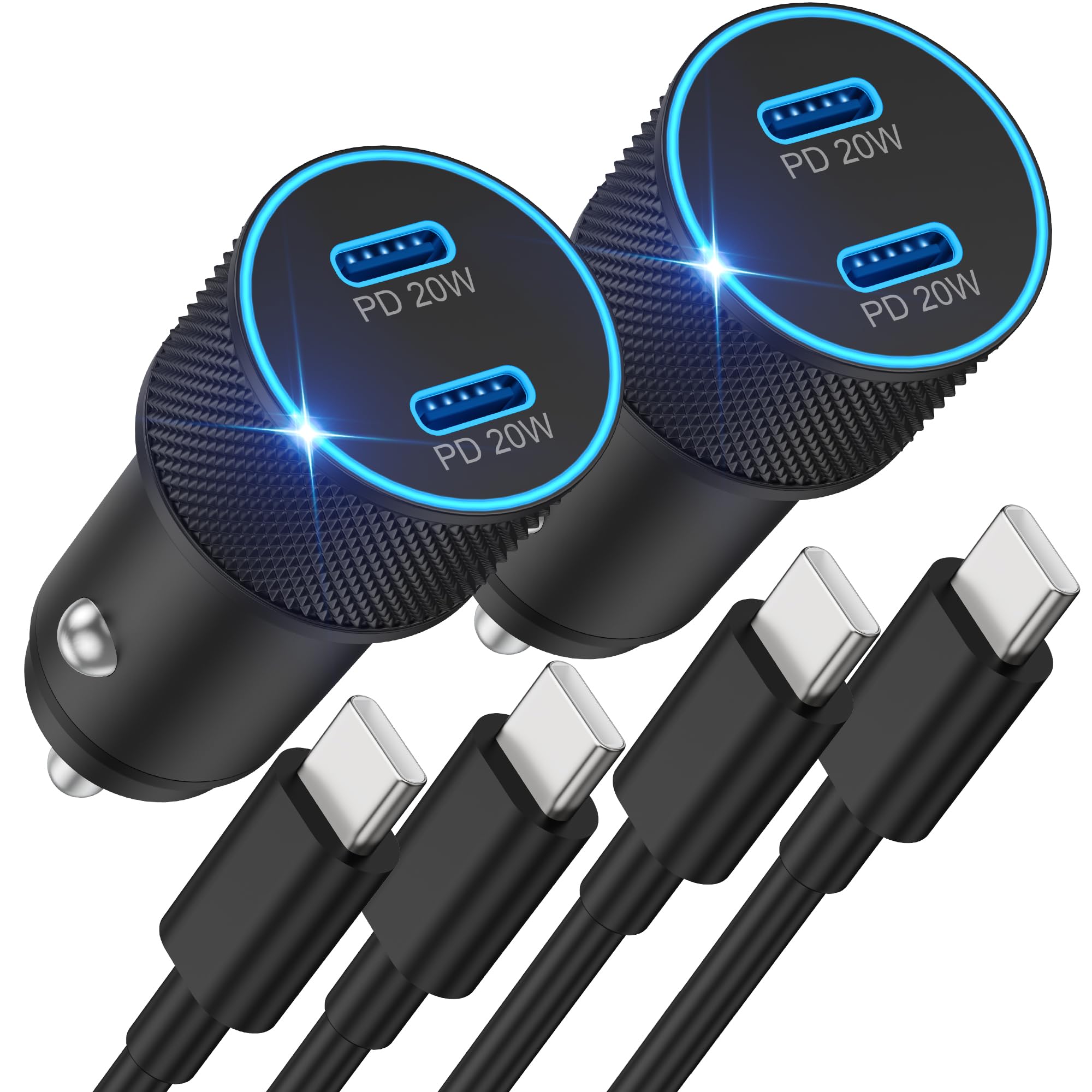 Amazon.com: Power-7 Car Adapter for iPhone 16 Fast Car Charger, 2Pack ...
