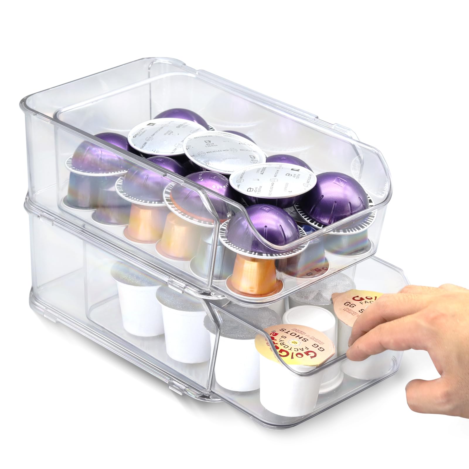 Amazon.com: Famaster Clear Coffee Pod Holder for Counter, Transparent ...