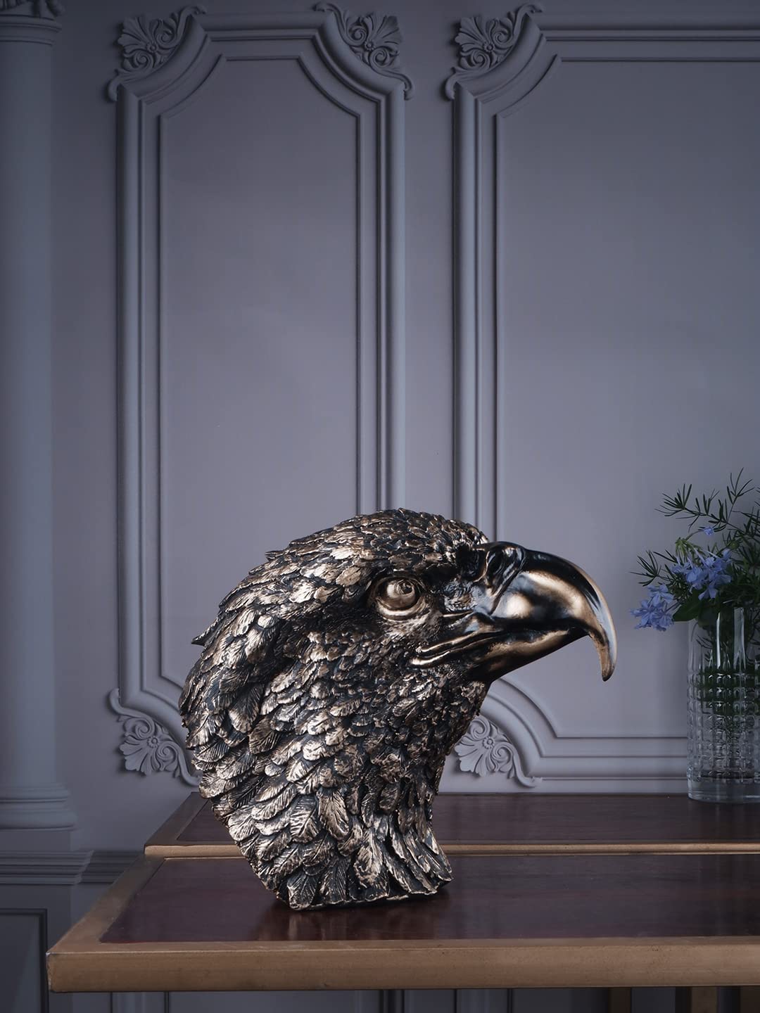 THE WHITE INK DECOR Premium Eagle Figurine Eagle Head Bird Statue ...