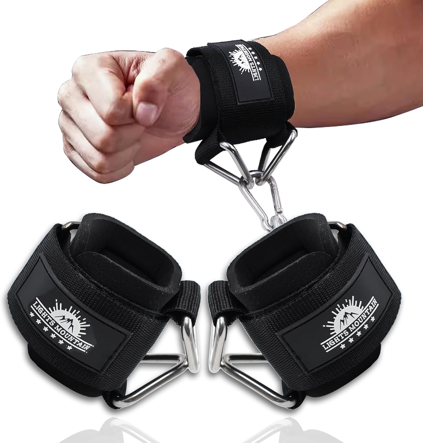 Amazon.com : Lights Mountain 1 Pair Adjustable Wrist Cuffs Neoprene Padded Straps for Cable ...