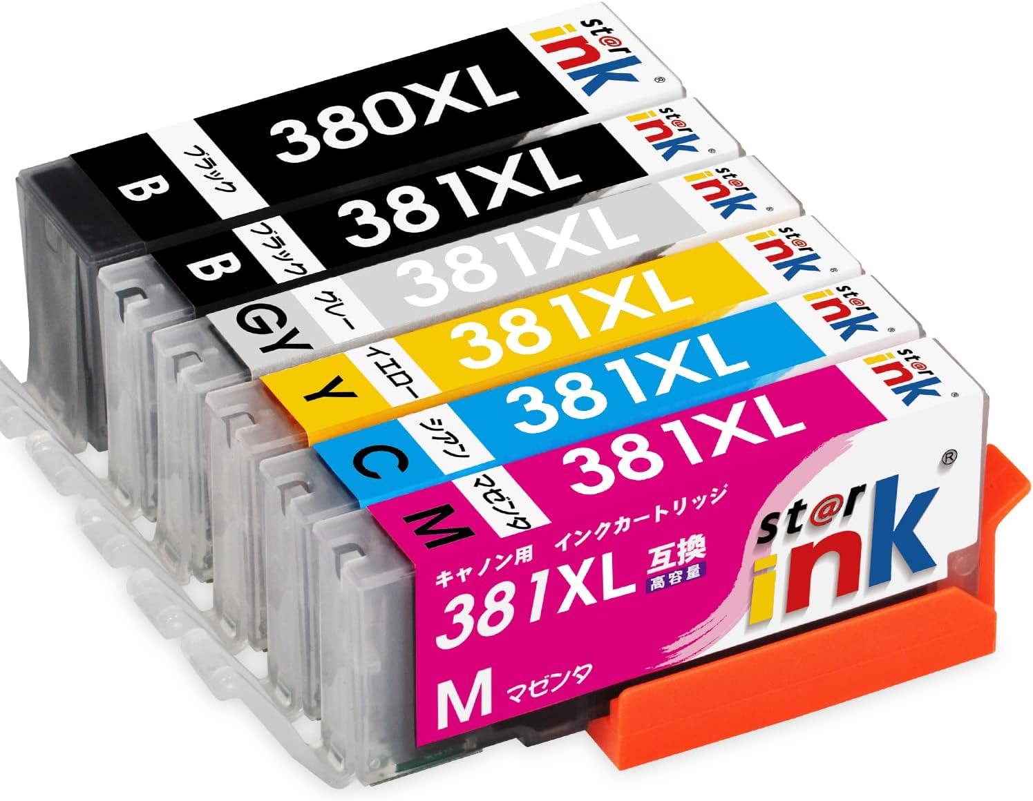 Amazon.co.jp: キヤノン 対応 BCI-381XL BCI-380XL Canon 互換インク 6色セット （PGBK/BK/GY/C/M/Y） 381 380 互換インク ...