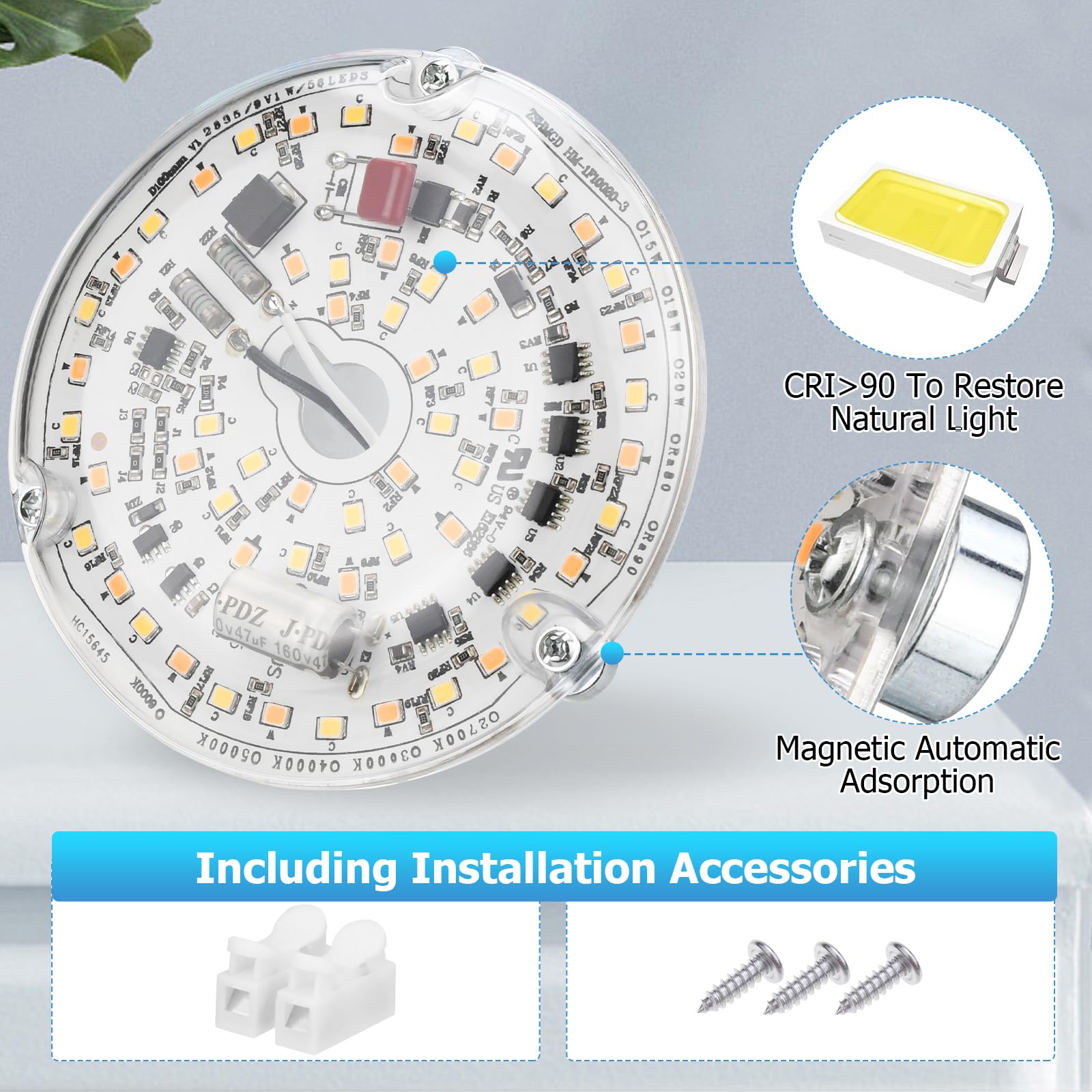 Snapklik.com : Ceiling Fan Led Light Replacement, 3.93 Adjustable ...