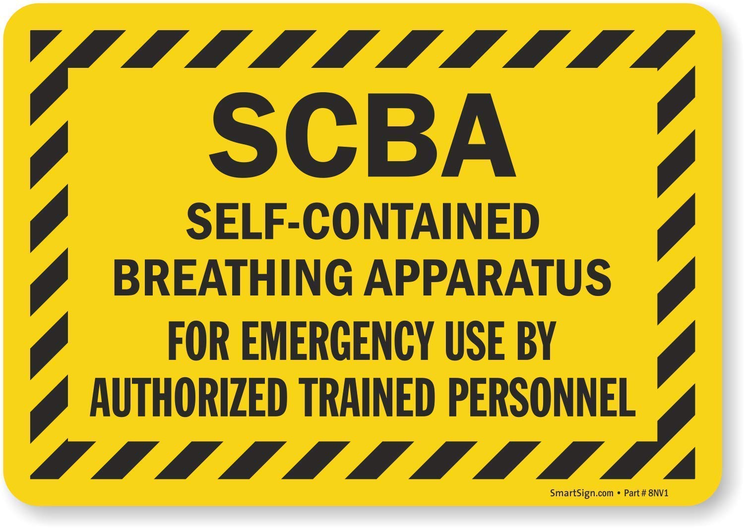 Buy Fieanxi SCBA-Self-Contained Breathing Apparatus Warning Sign Tin ...