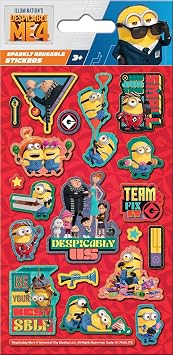 Despicable Me 4 Sparkly Reusable Foil Stickers - Official Licensed ...
