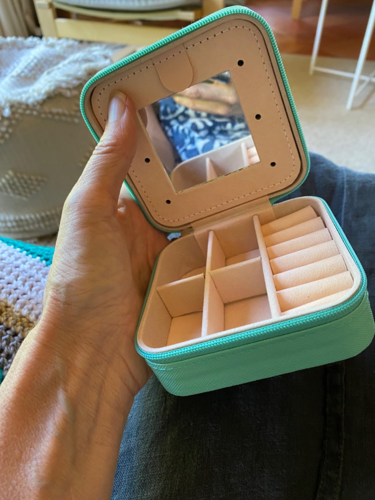 Small Jewelry Box, FOME Portable Jewelry Box Organizer PU Leather Mini ...