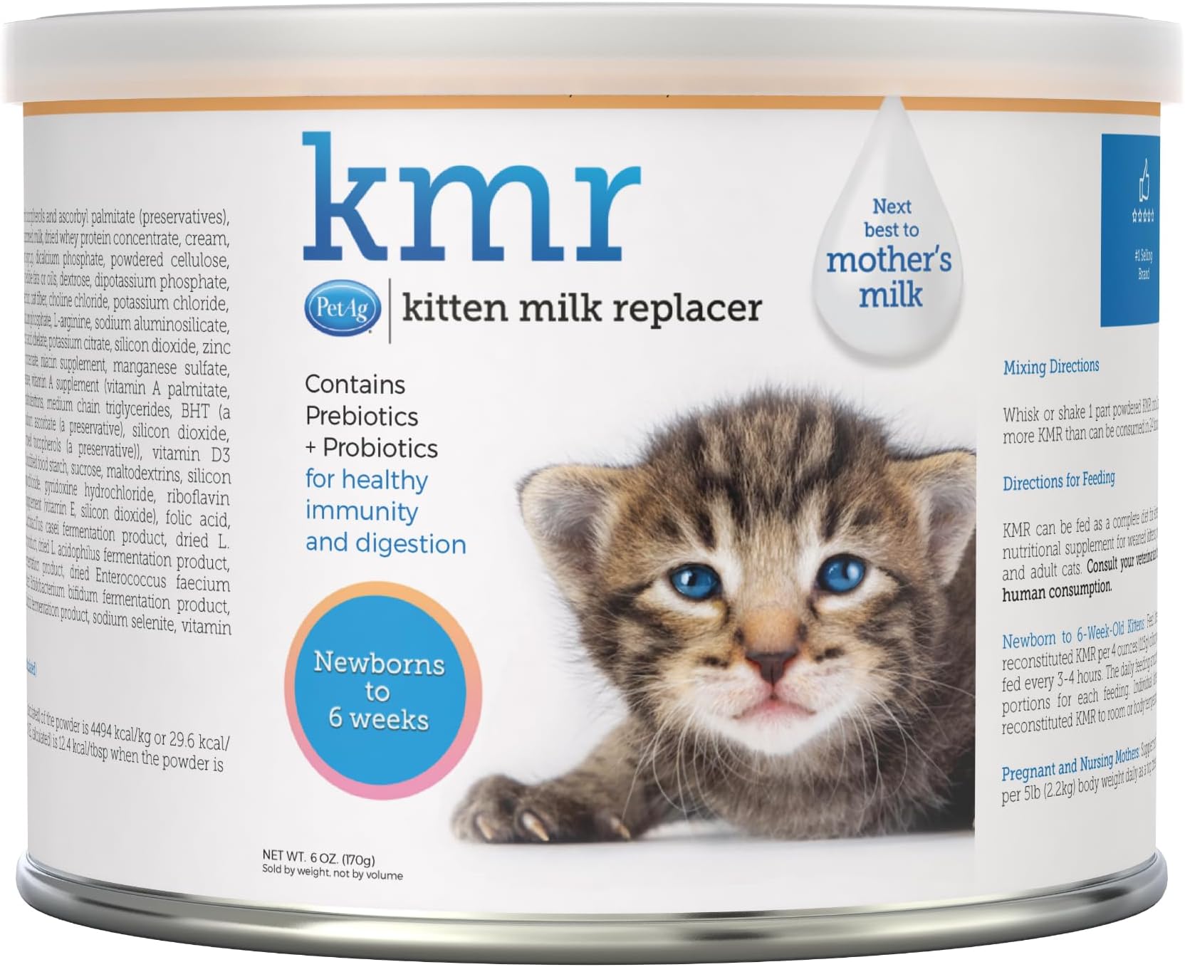 Pet-Ag KMR Kitten Milk Replacer Powder - 6 oz - Powdered Kitten Formula ...
