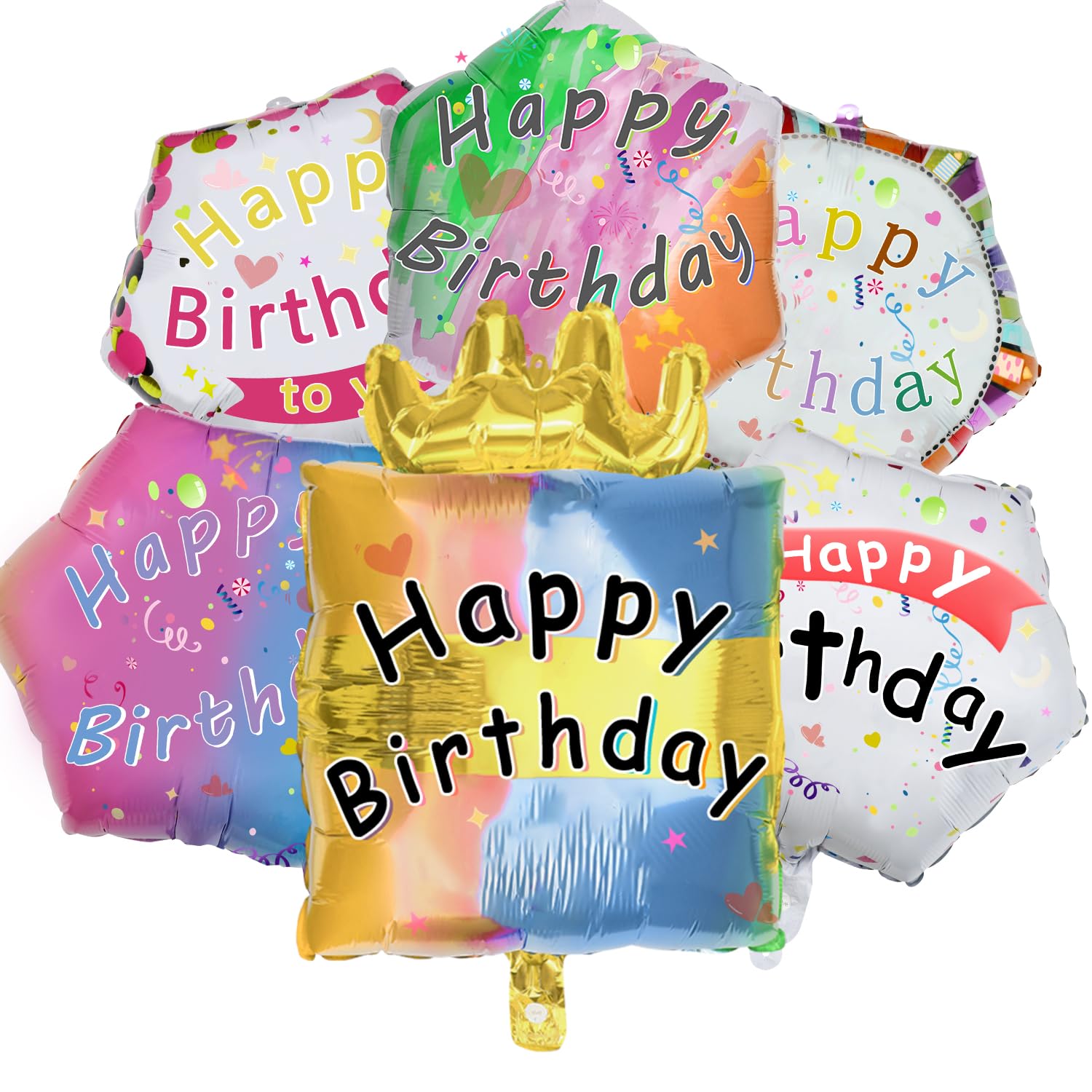 Amazon.com: 27 PCS Happy Birthday Party Aluminum Foil Balloons - 18 ...