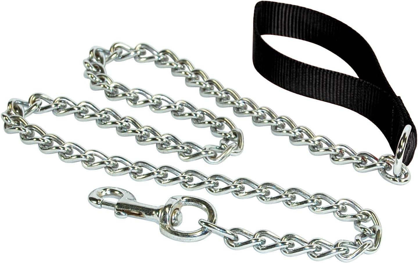 Amazon.com : Hamilton 4' Extra Heavy Chain Dog Lead with Black Nylon ...