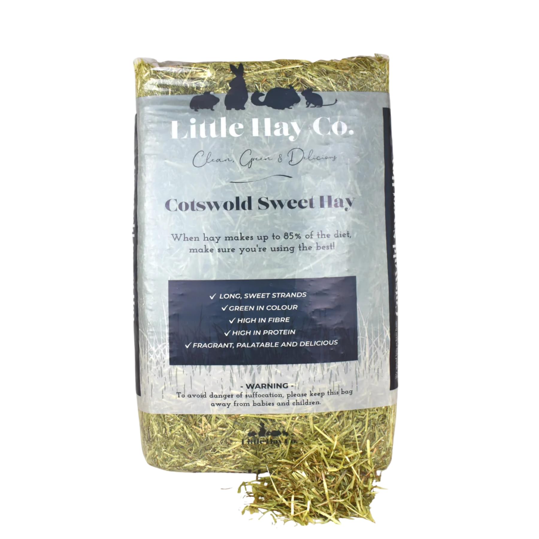 Cotswold Sweet Hay | Dust Extracted | 4kg Bale | Rabbits, Guinea Pigs ...