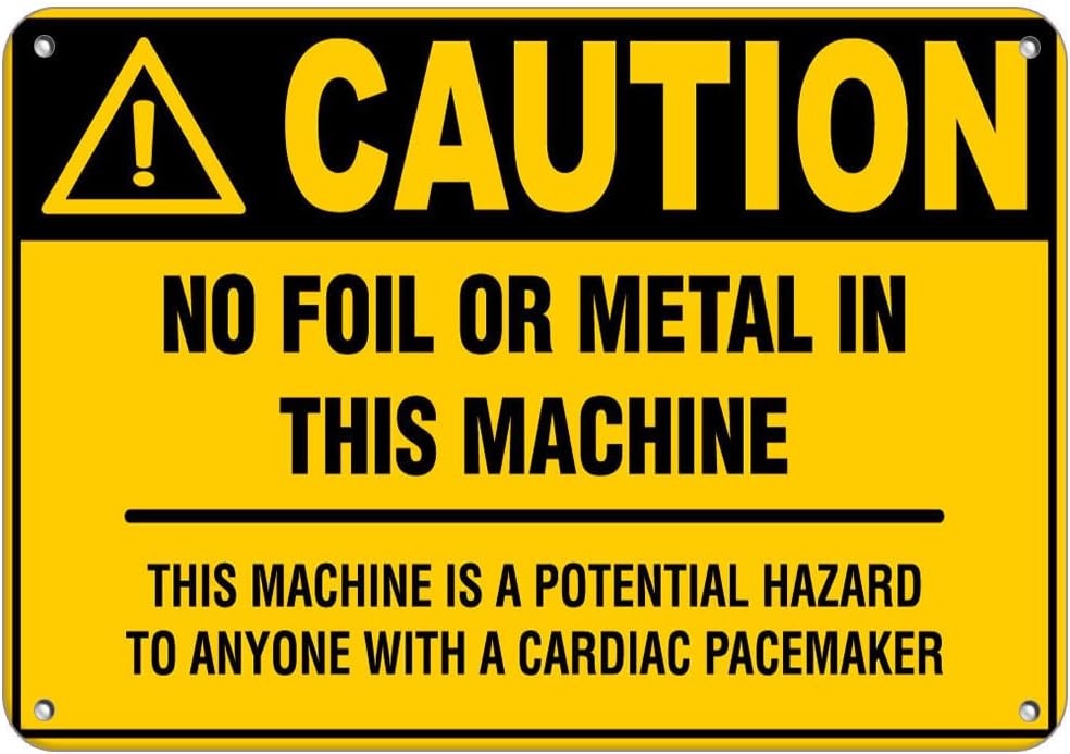 Amazon.com: No Foil Or Metal Potential Hazard With Cardiac Pacemaker ...