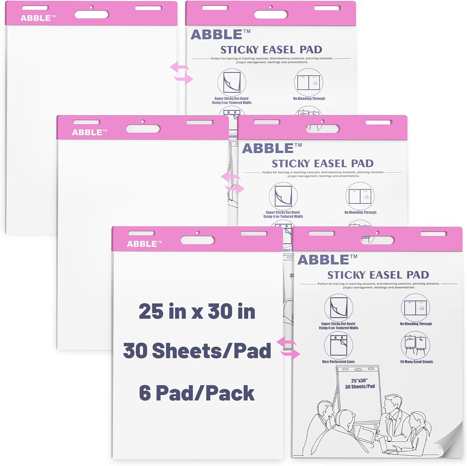 Amazon.com: Large Note Pads, Super Sticky Easel Pad, Easel Pads Flip ...