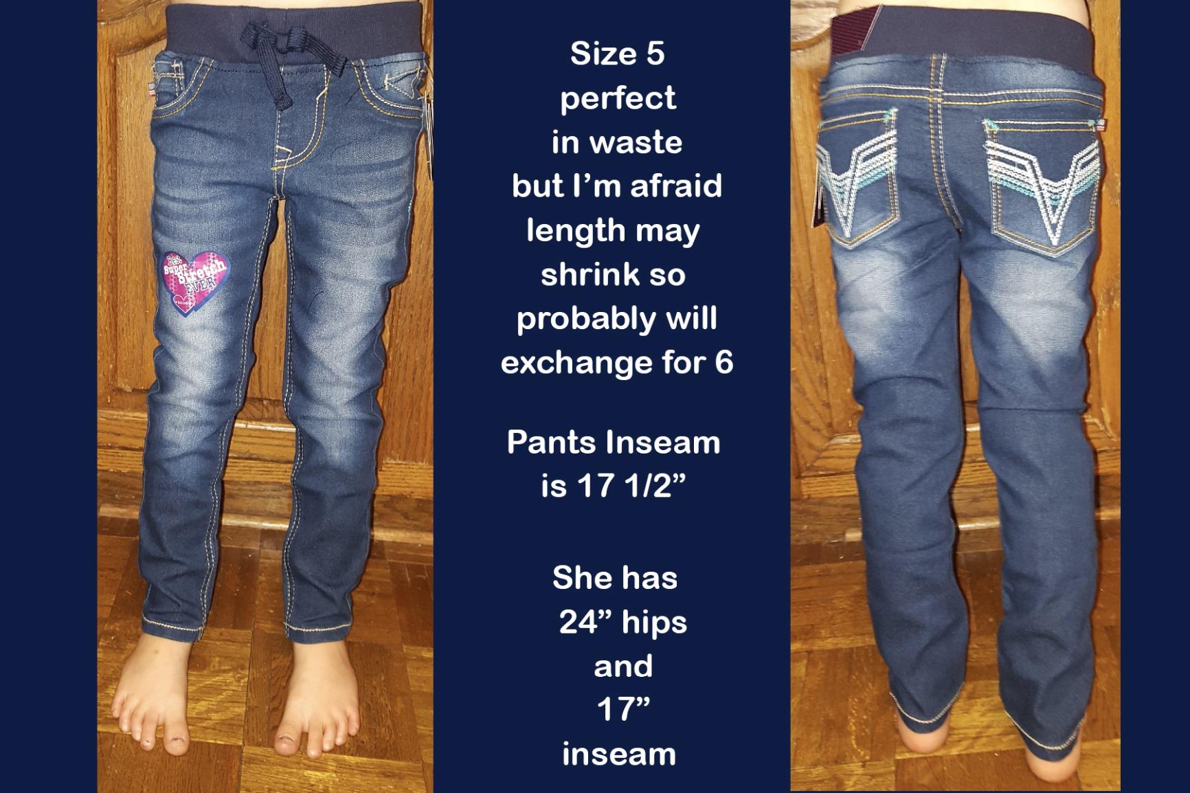 Amazon.com: Vigoss Girls' Knit Waist Skinny Denim Jean, Splash Away, 5 ...