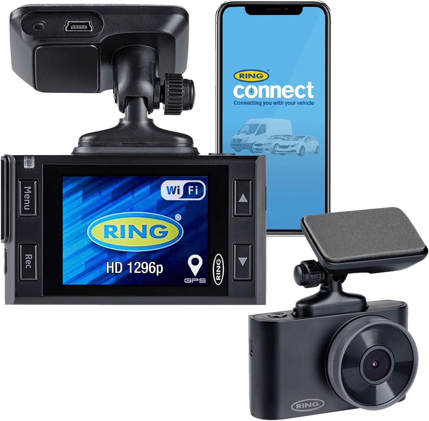 Ring Automotive Smart Dash Camera With GPS Tracker - App & Wi-Fi ...