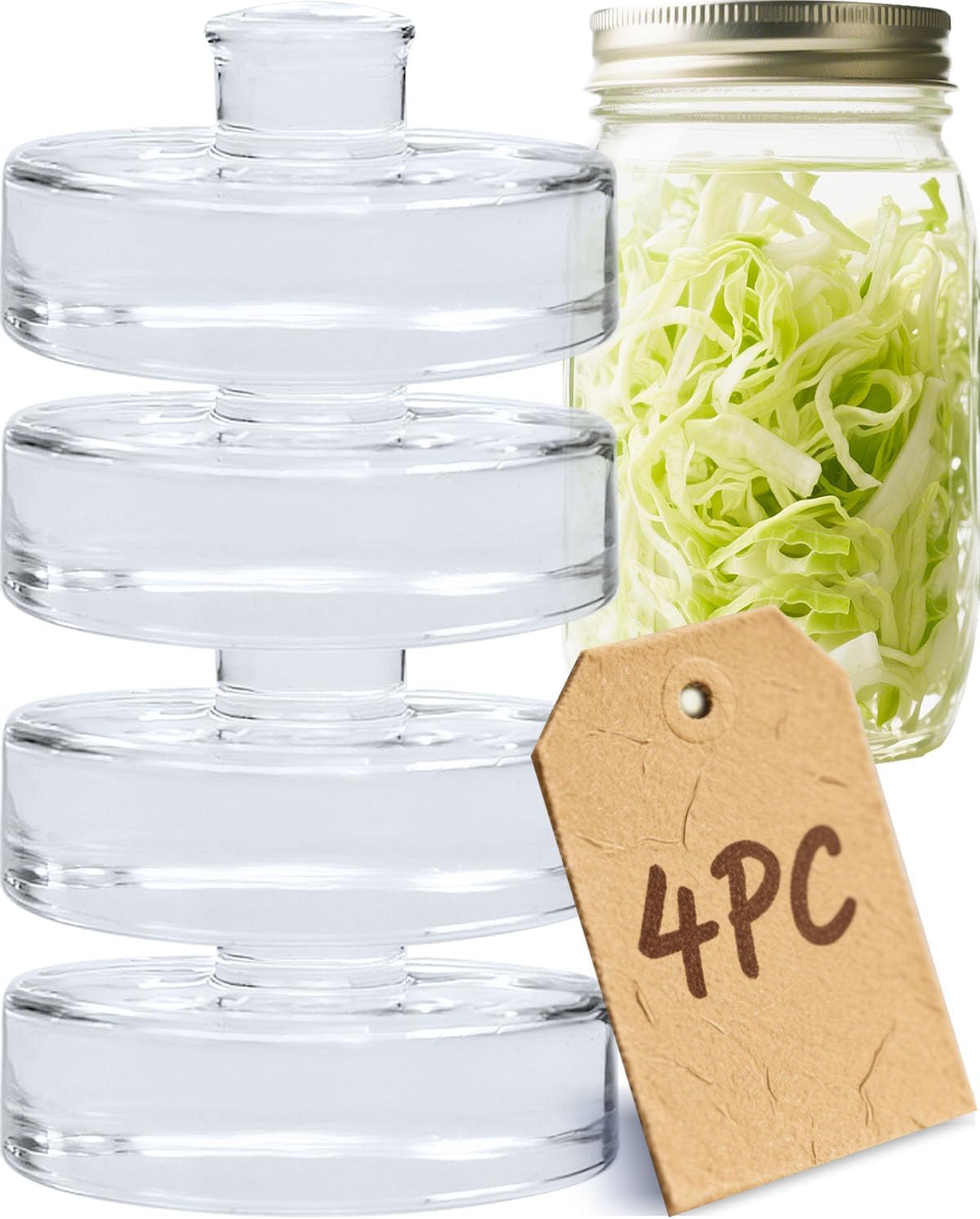 Amazon.com: LELELUK Premium Glass Fermentation Weights for Mason Jars ...