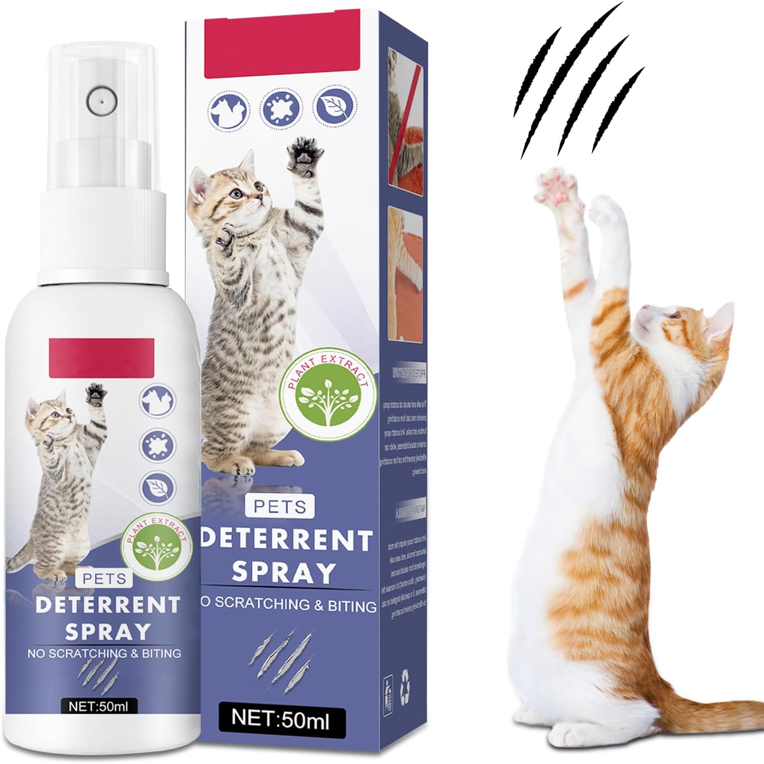 Amazon.com : Tetra No Scratch Spray for Cats, Natural Anti Scratch Cat ...