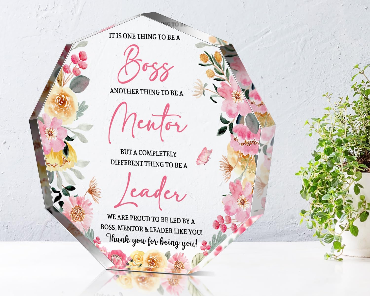 Amazon.com: Boss Lady Gifts for Women, Sunflower Plaque Signs, Boss ...