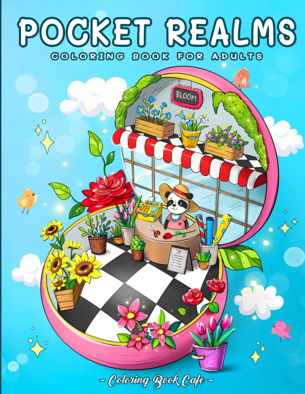 Amazon.com: Pocket Realms: A Coloring Book for Adults Featuring Mini Worlds with Cute Characters ...