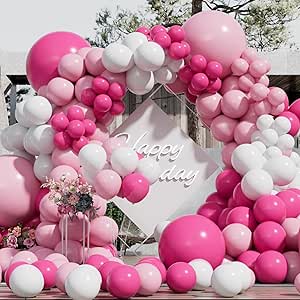 Amazon.com: AOAOParty Pink Balloons Garland Arch Kit Different Sizes Pack 150Pc 18Inch 10Inch ...