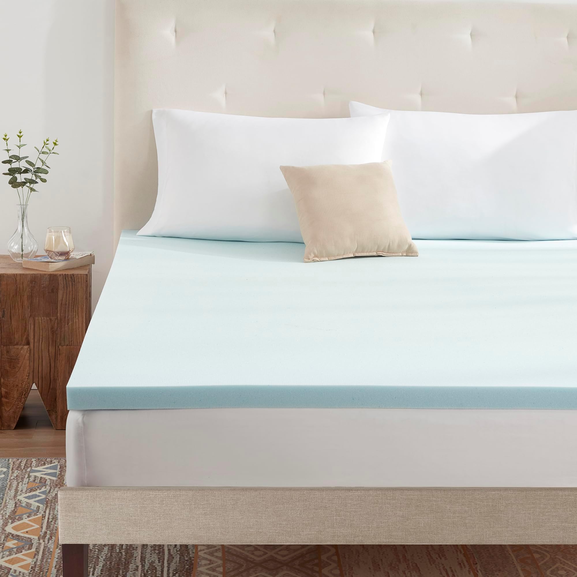 Amazon.com: King Mattress Topper 3 Inch Gel Infused Memory Foam Cooling ...