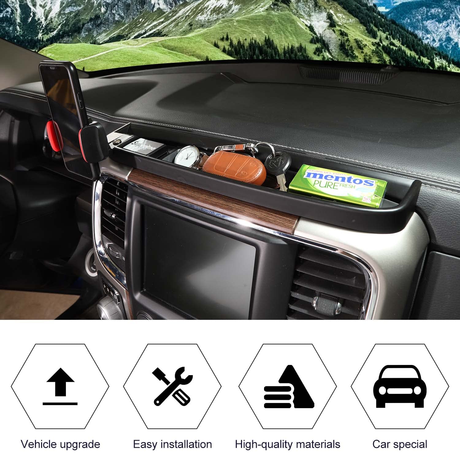 RT-TCZ Dash Mount Holder Cell Phone Holder with Storage Box Kit Bracket ...