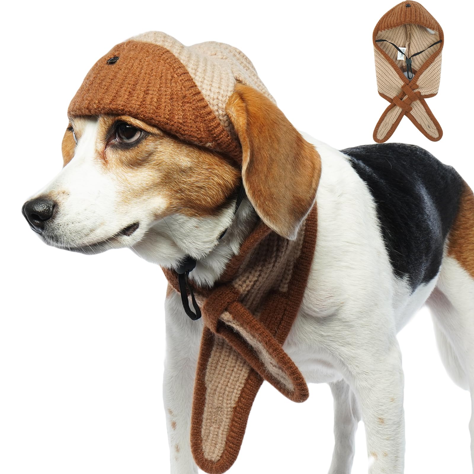 Amazon.com : BRKURLEG Dog Hat, Adjustable Winter Knit Dog Hats Soft Pet ...