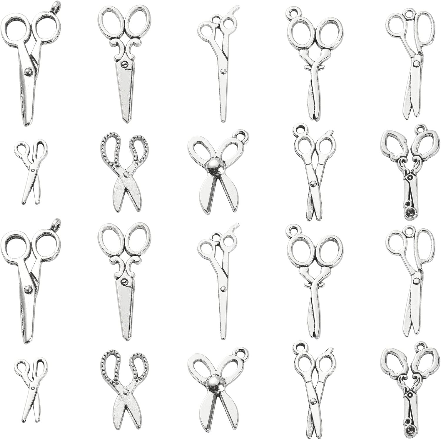 Amazon.com: Ipotkitt 100 Pcs 10 Styles Antique Style Mini Scissor ...