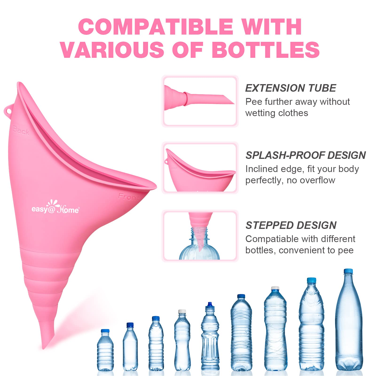 Snapklik.com : EasyHome Portable Female Urination Device For Women: Silicone Female Urinal Pee ...