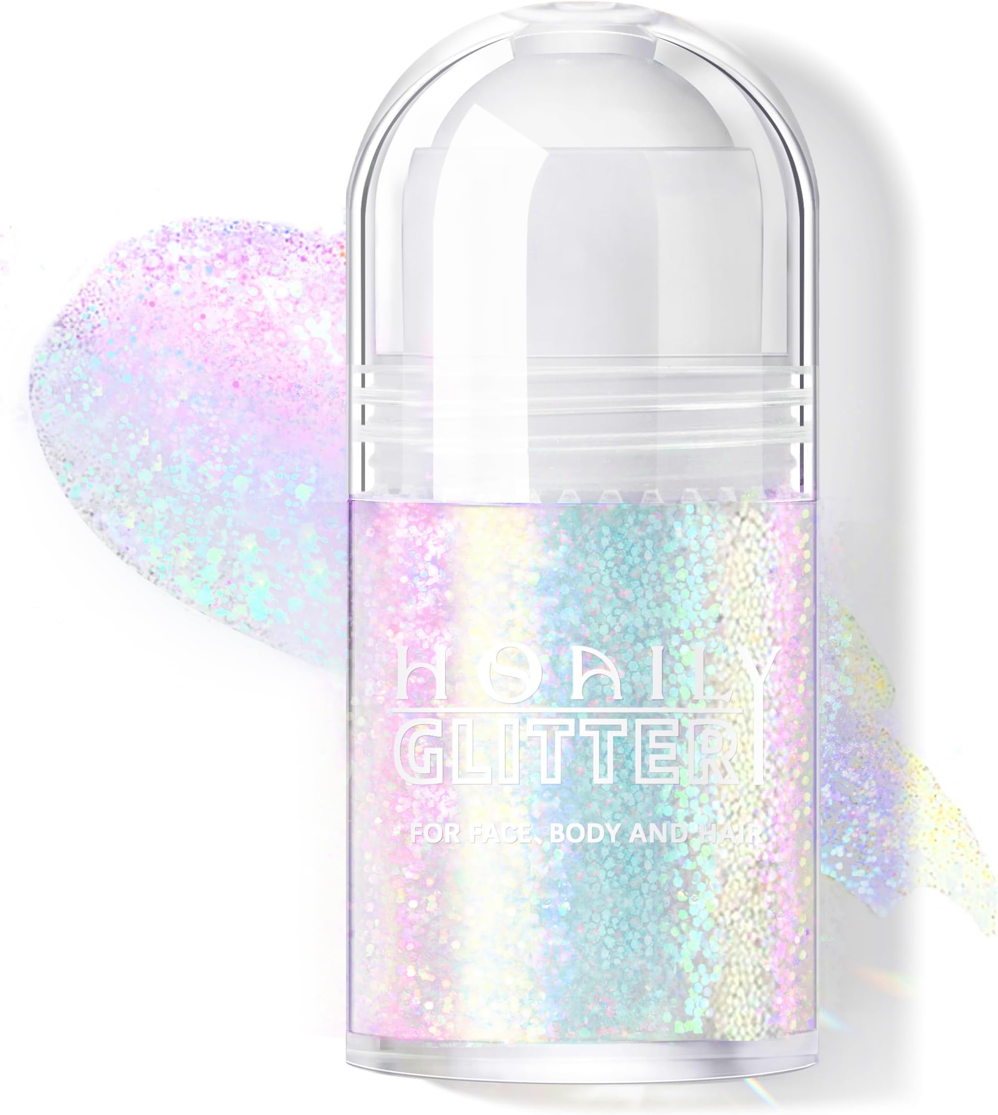 Amazon.com : HAKFOO 4 Pack Roll On Body Glitter Holographic Body ...