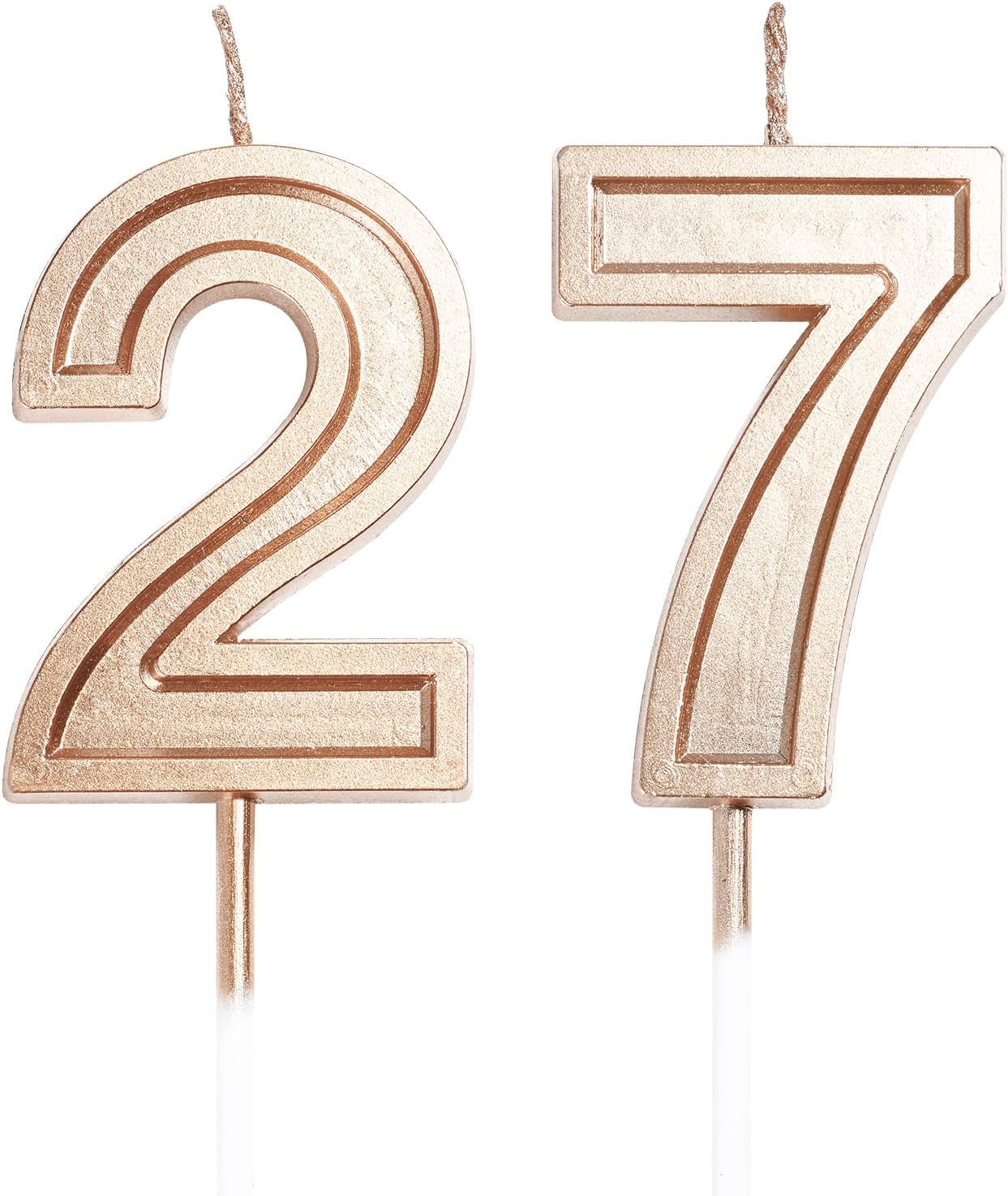 Amazon.com: 27th & 72nd Birthday Candles Number 27 72 Cake Topper Happy ...