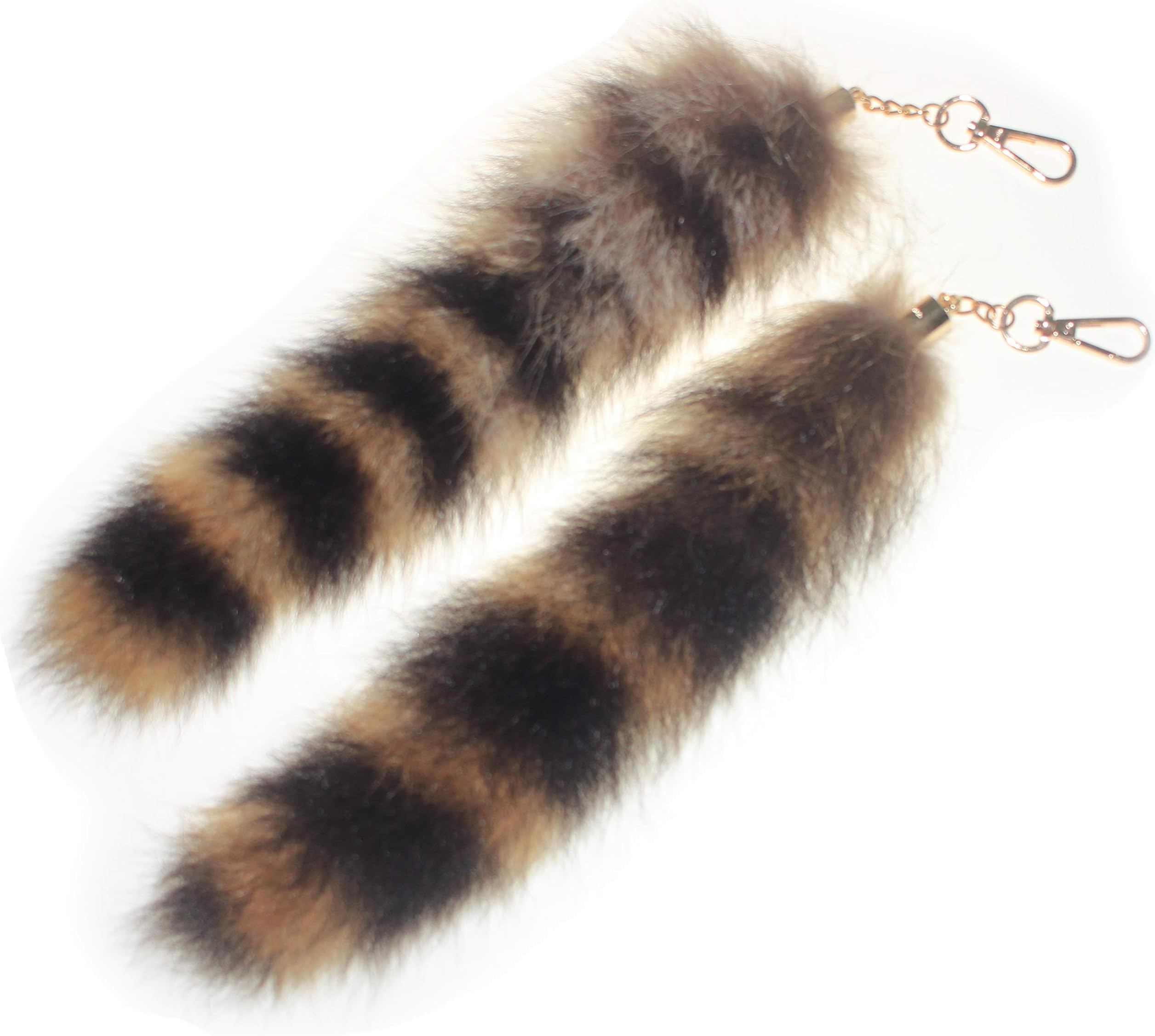 QUQUTWO Key Ring Raccoon Coat Tails Chain Keychain Keyring Gift New at ...