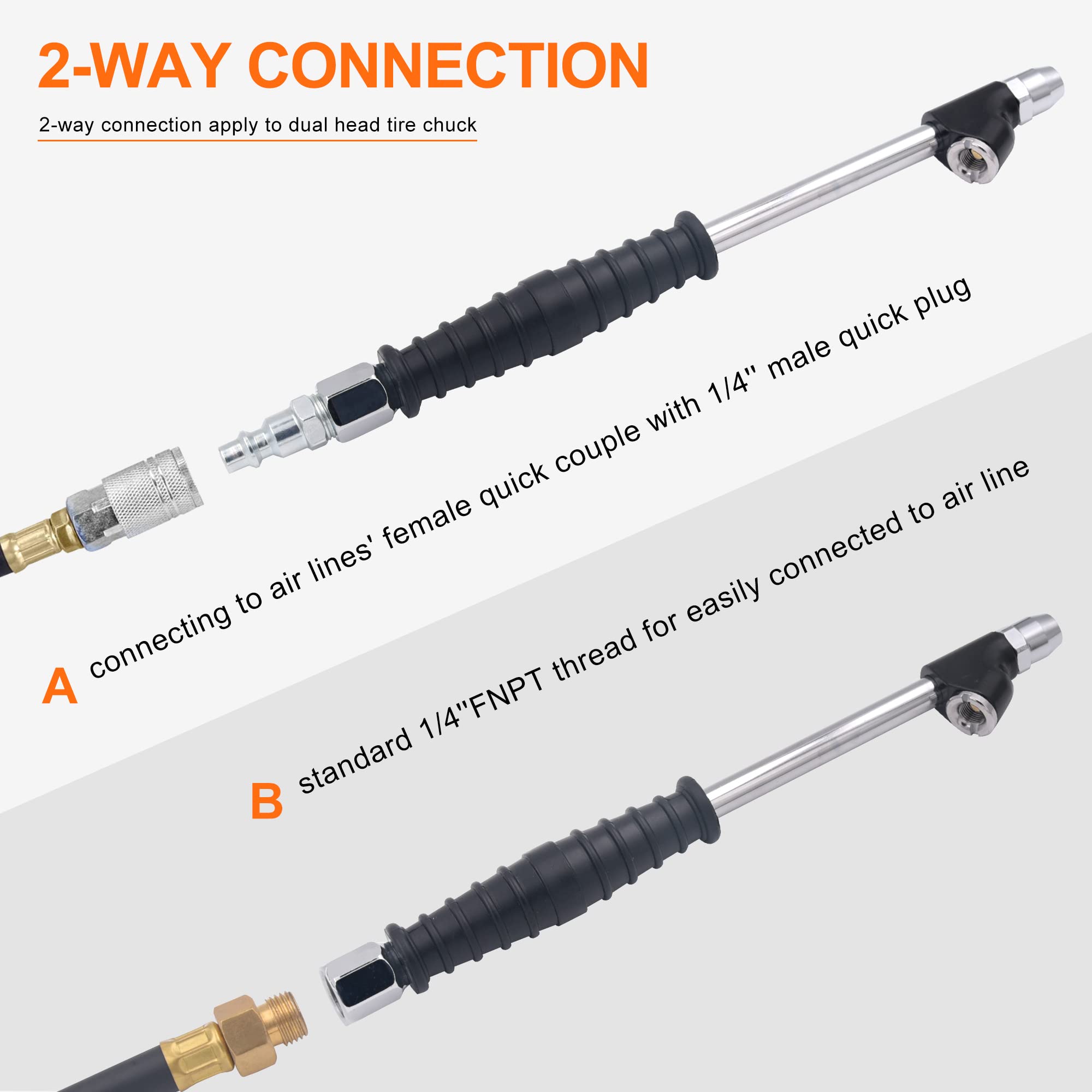 Tilt Lock Dual Foot Air Chuck 11-Inch Long Dual Foot Air Chuck - Tilt ...
