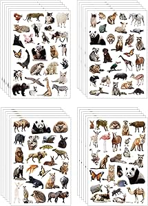 24pcs Wild Animals Stickers for Kids Children, Jungle Animal Stickers ...