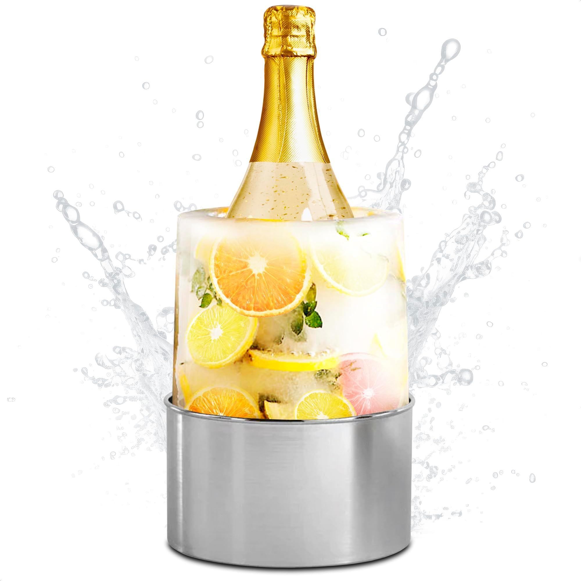Amazon.com: Ice Bucket Mold,Ice Mold Wine Bottle Chiller,Champagne Ice ...