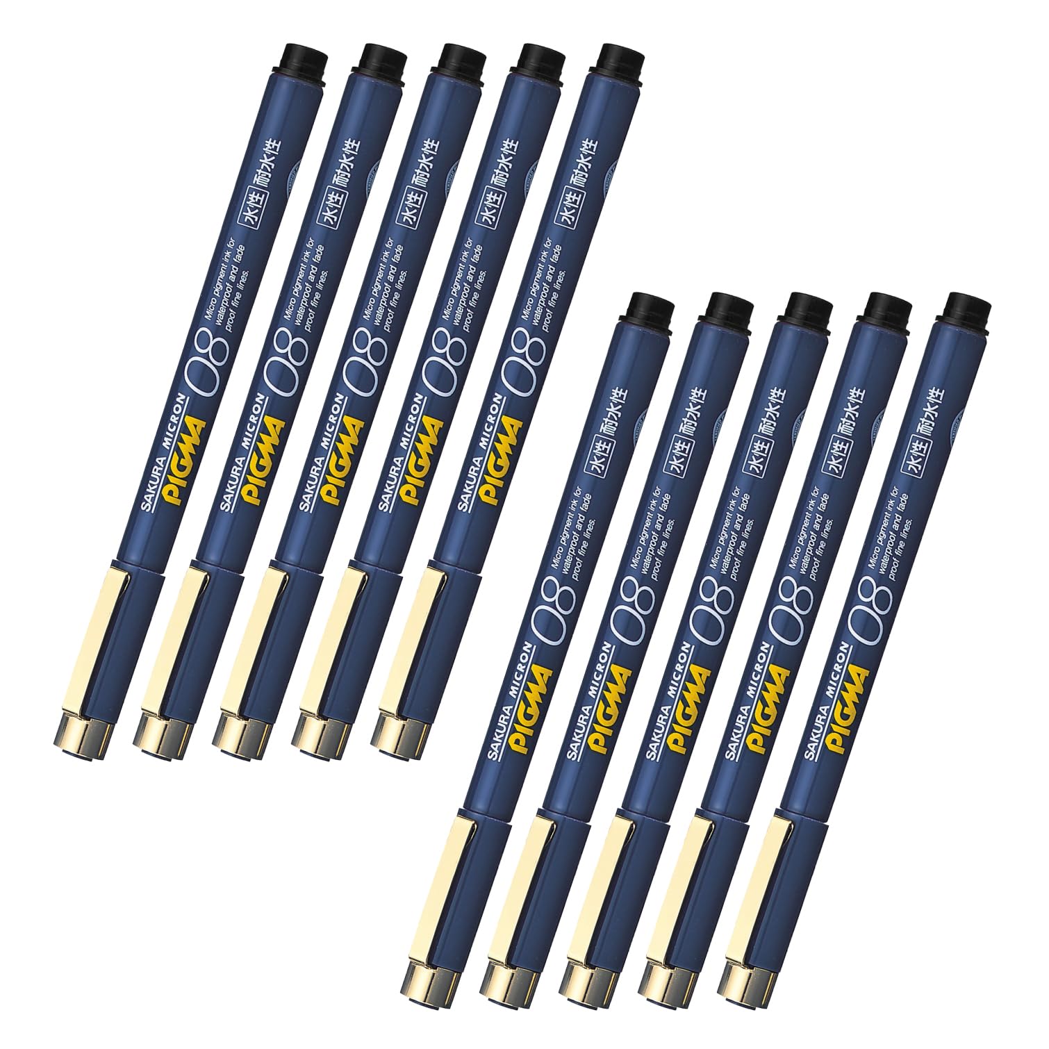 Amazon.co.jp: サクラクレパス 水性ペン ピグマ 0.8mm 黒 10本 ESDK08#49-10P : 文房具・オフィス用品