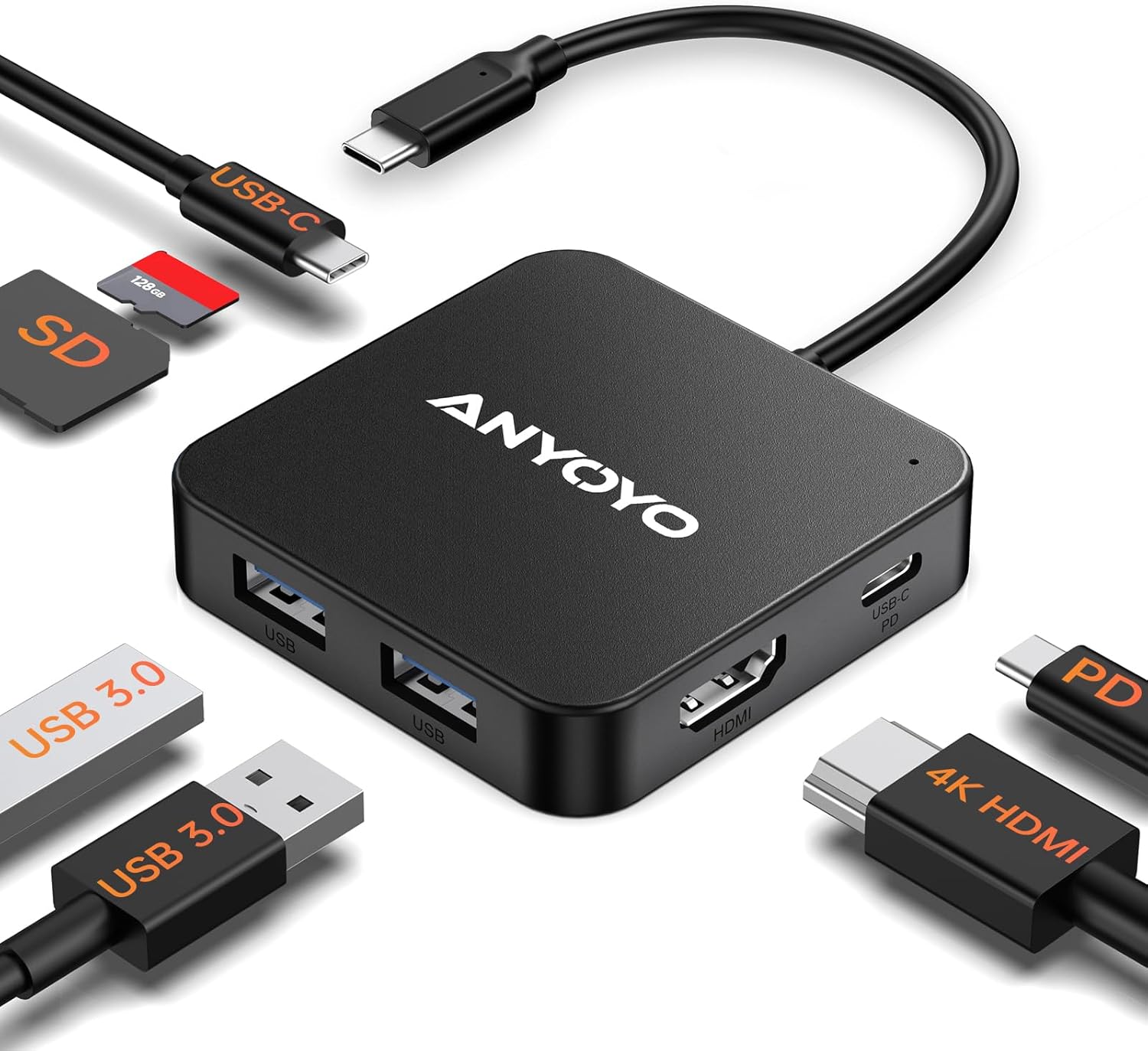 Amazon.com: USB C Hub 7-in-1，USB C Hub Multiport Adapter with HDMI,USB C Hub for MacBook Pro/Air ...