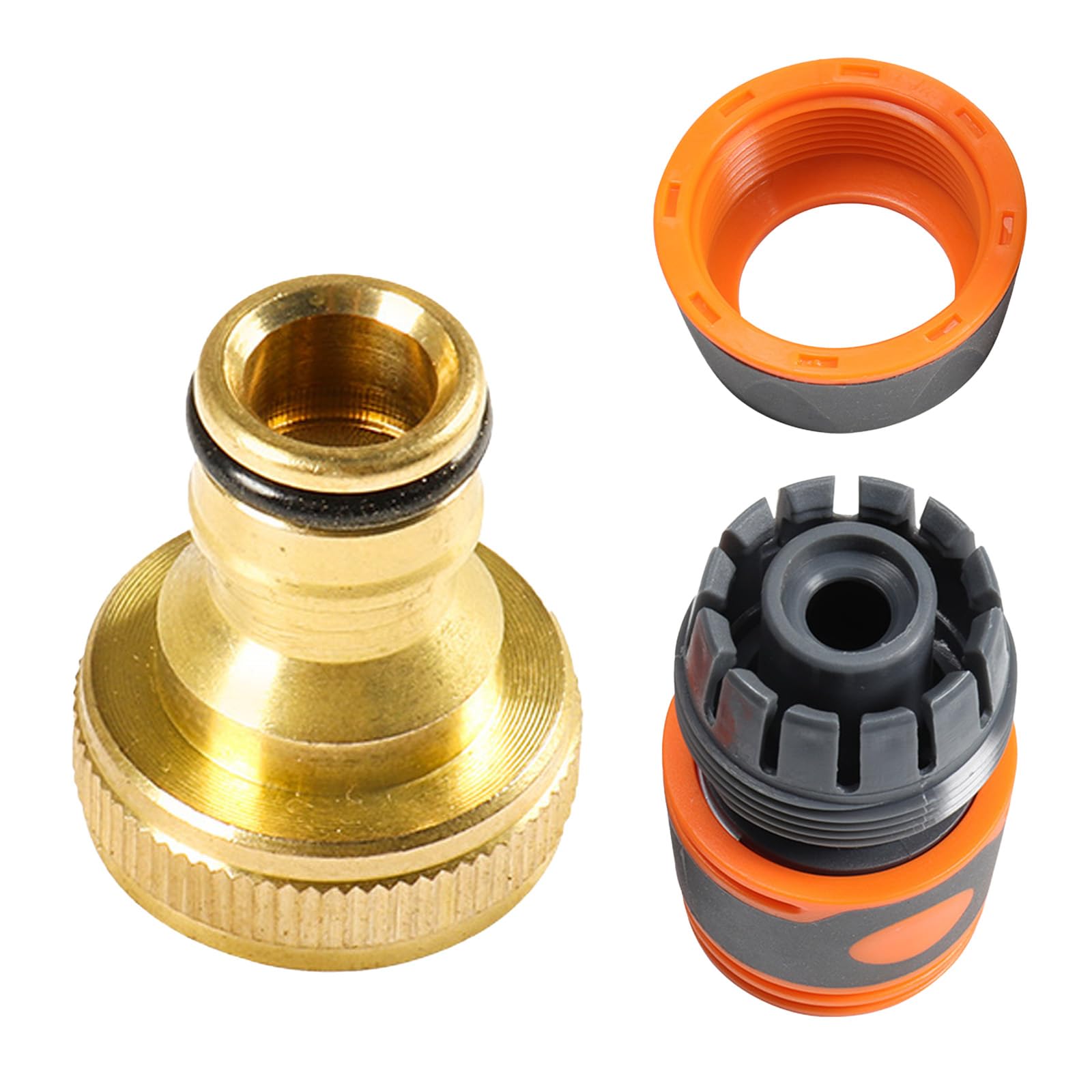 Brass Hose Connector, Quick Hose Tap Connector, Plastic Soft Grip Hose ...