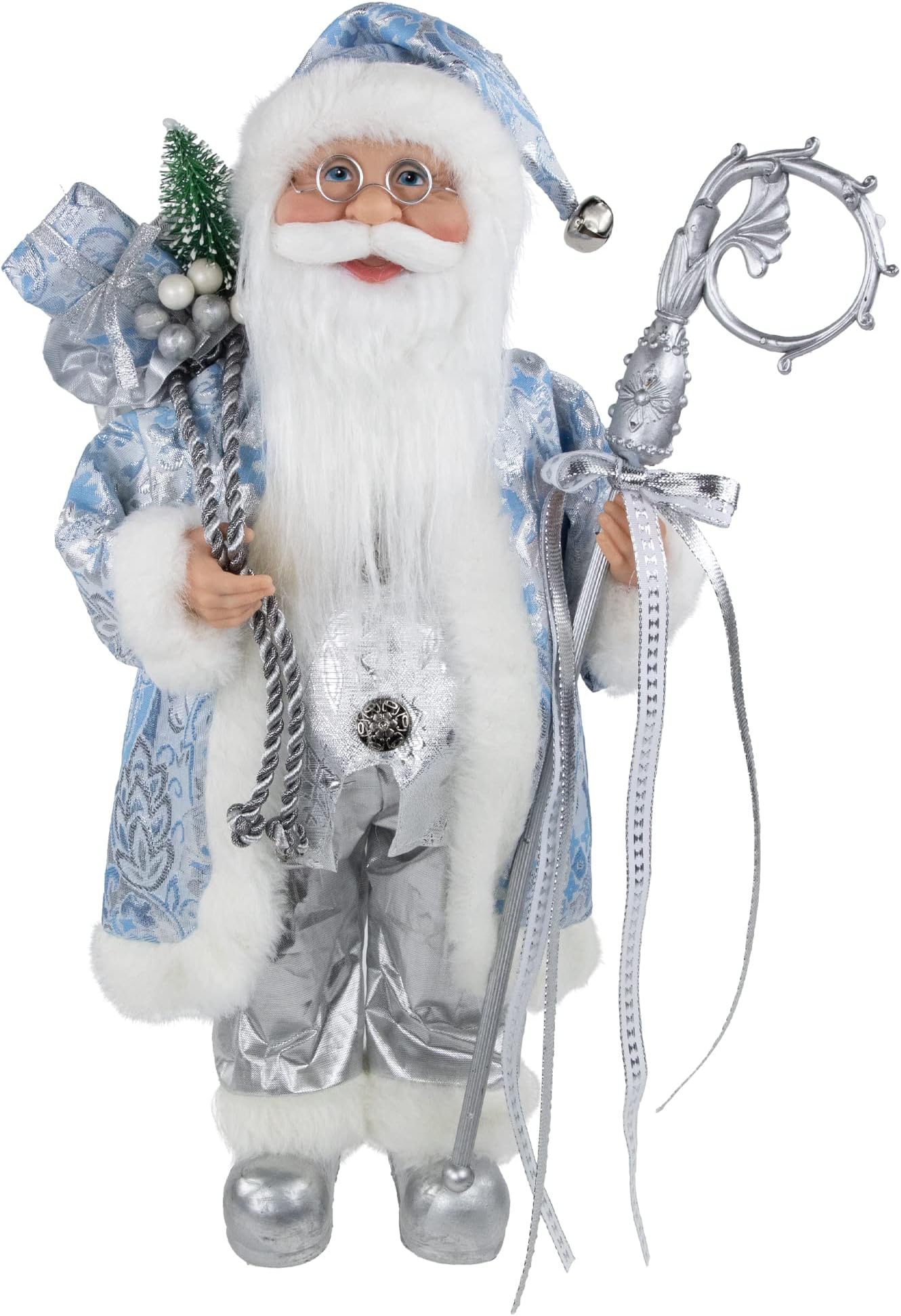 Amazon.com: Santa's Workshop 7661 Woodsman On Mushing Sled Figurine, 18 ...