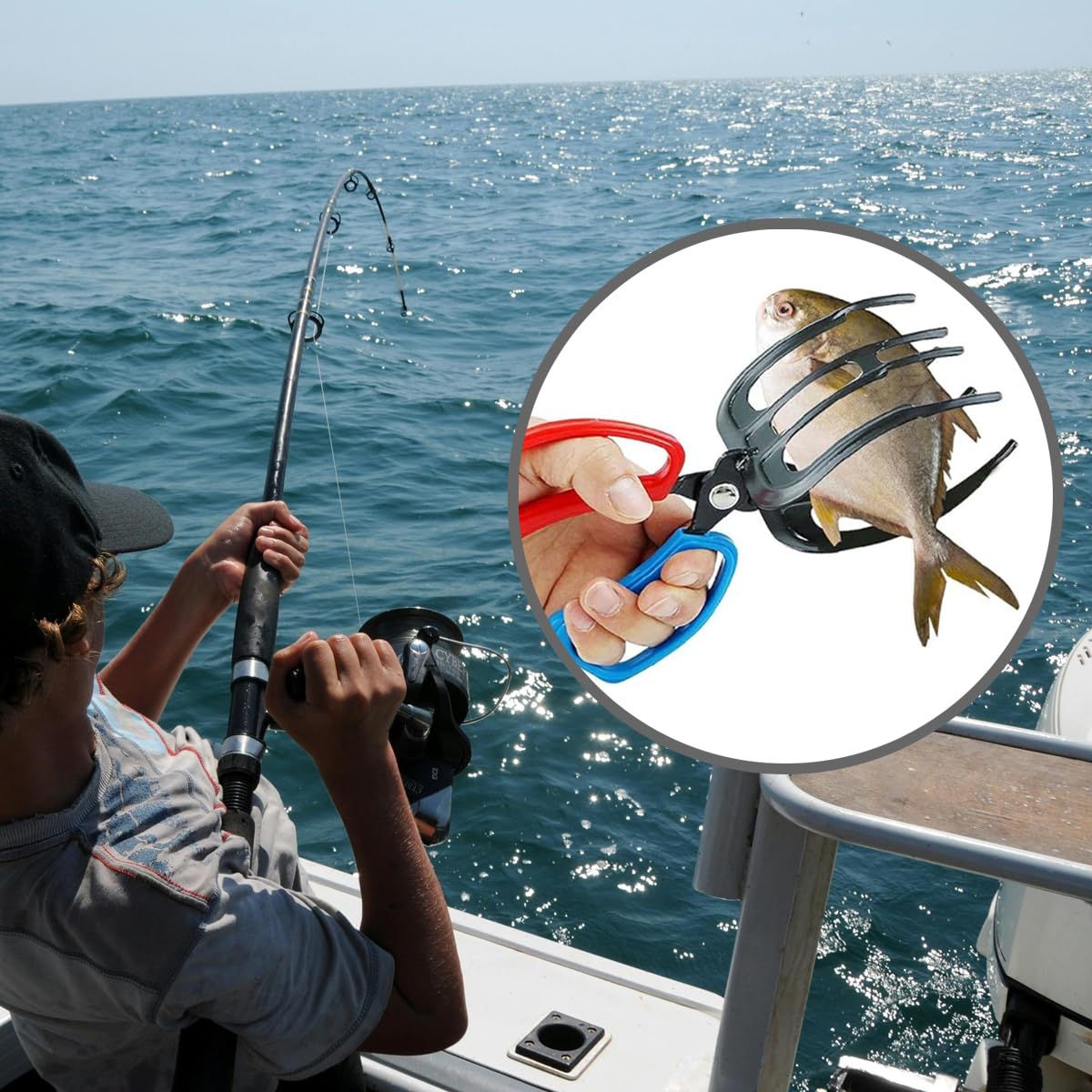 Snapklik.com : Upgrade 3 Claw Fish Gripper - 2024 New Metal Fish Pliers ...