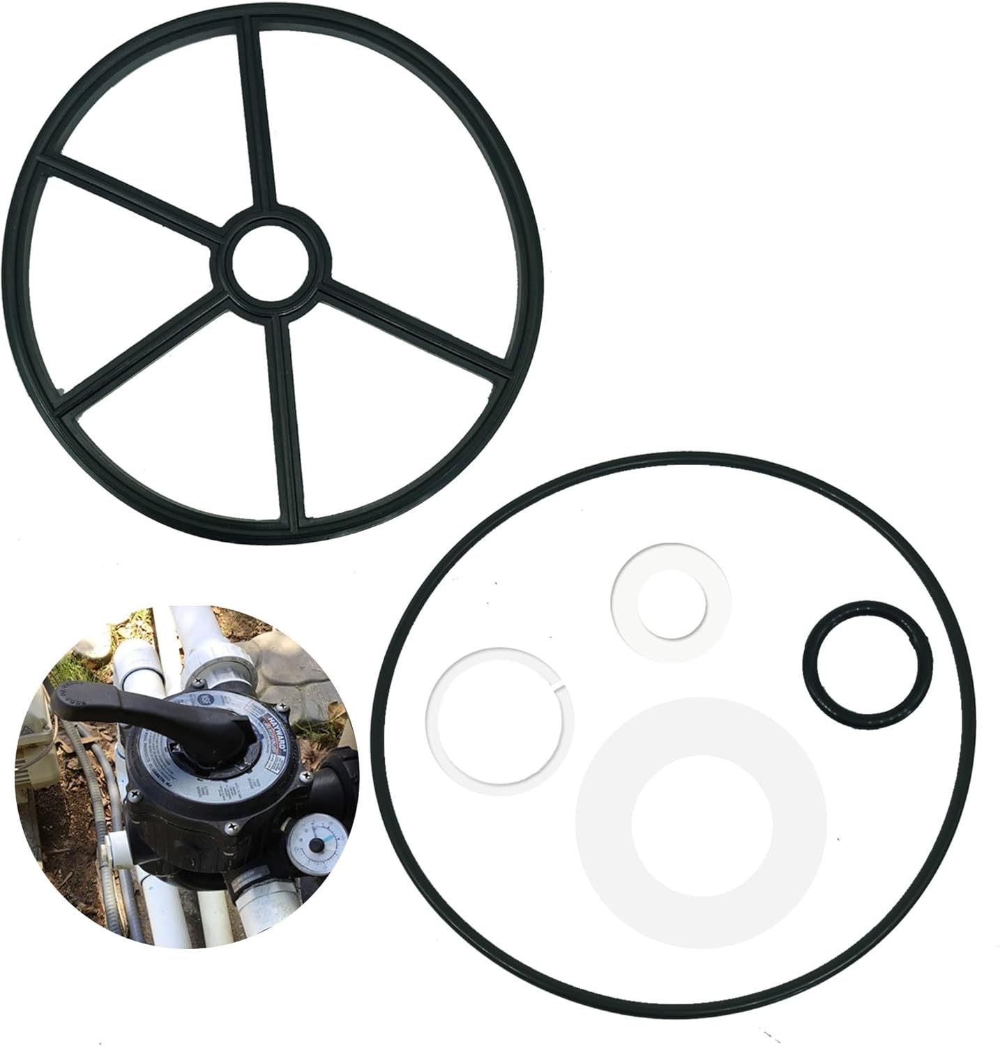 Amazon.com: Bamkyait Spider Gasket Kit for Multiport Valves,Pool Filter ...