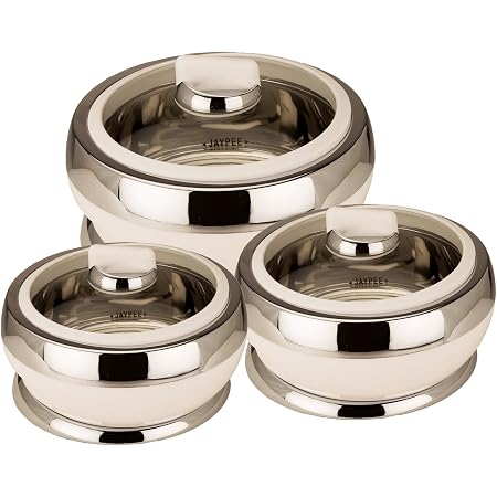 Buy Jaypee Plus Casserole Vista Set White Pack of 3 Thermoware ...
