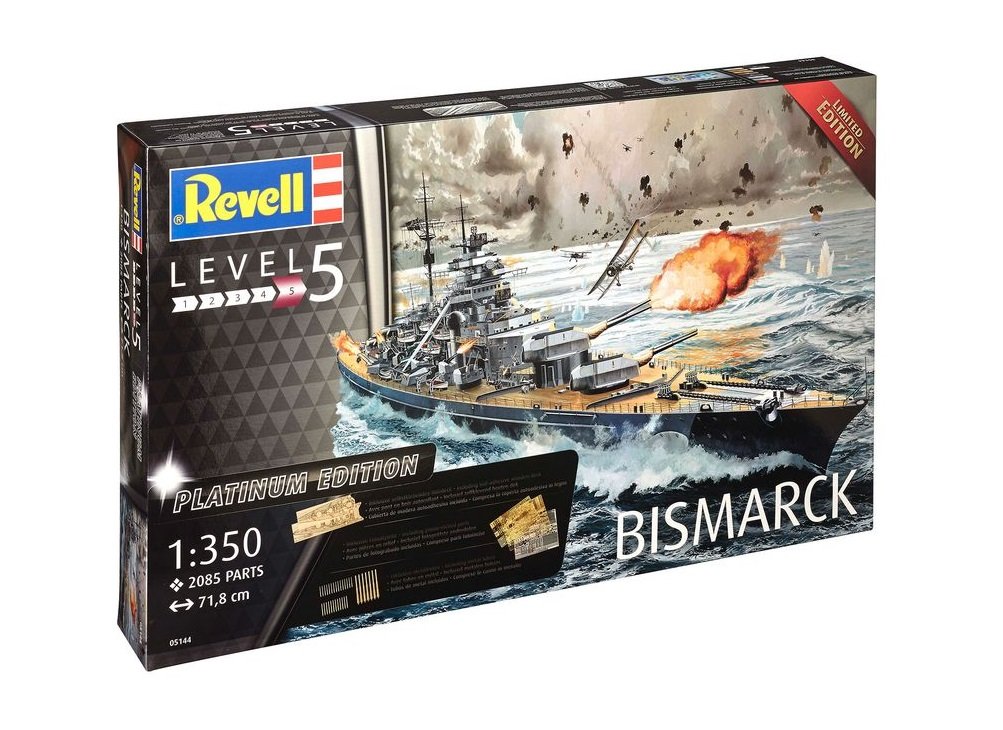 Buy Revell 05144, Battleship Bismarck Platinum Edition, 1: 350 scale ...