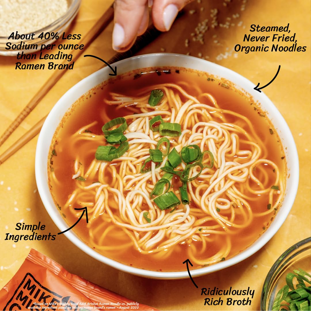 MIKE’S MIGHTY GOOD Paquete de almohadas con sopa de ramen de pechuga de ...