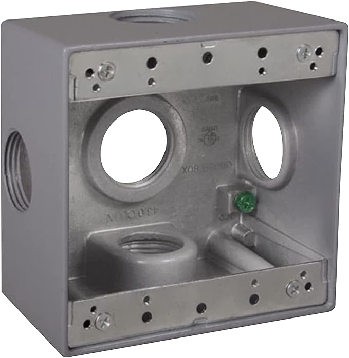 TayMac DD5100XS 4-1/2-Inch X 4-1/2-Inch Gang Weatherproof Box, 1-Inch ...