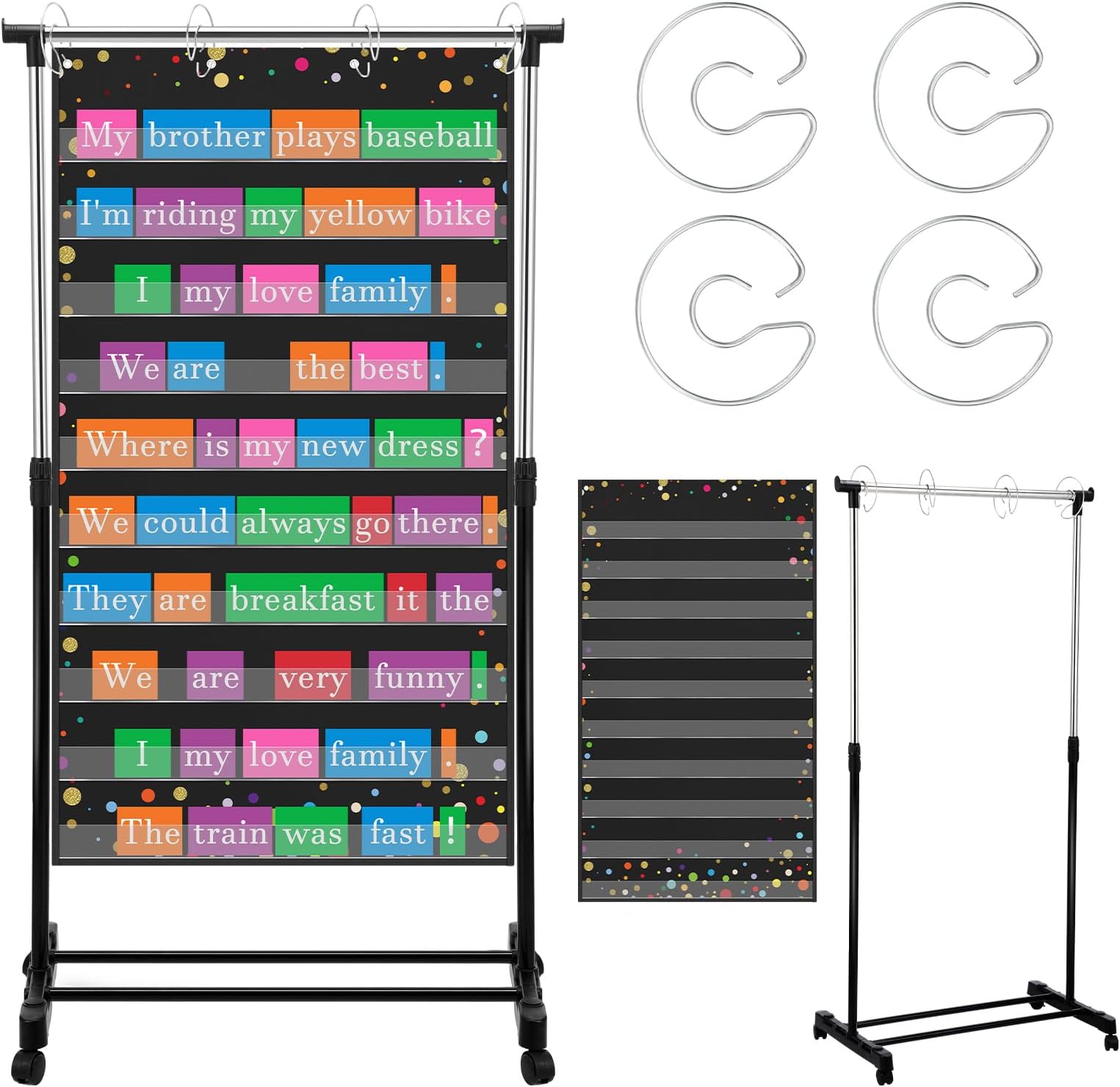 Amazon.com: Otoolling 6 Pcs Adjustable Pocket Chart Stand Include 1 ...