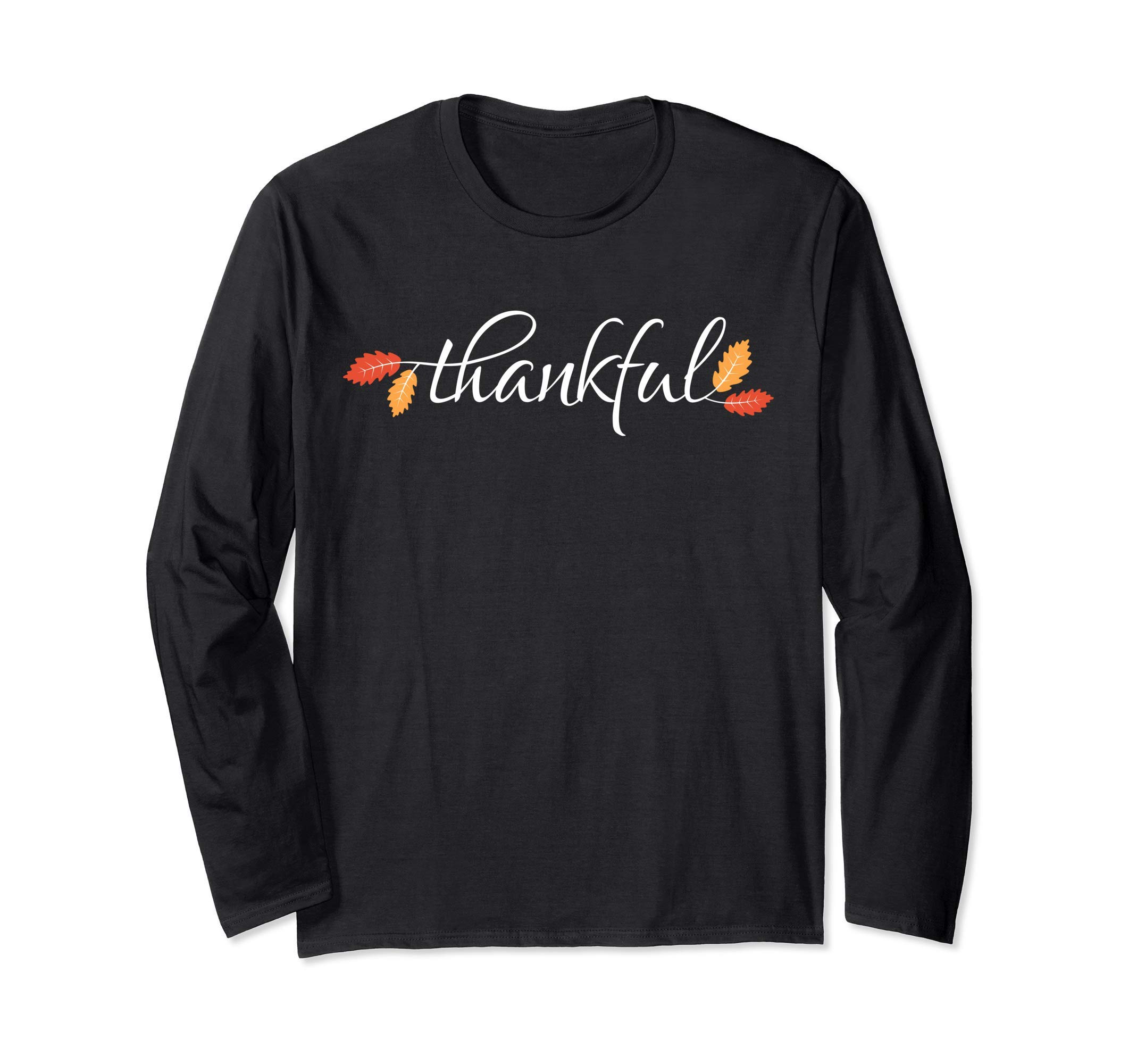 Amazon.com: Thanksgiving Shirt Women Men Autumn Fall Leaves Thankful ...