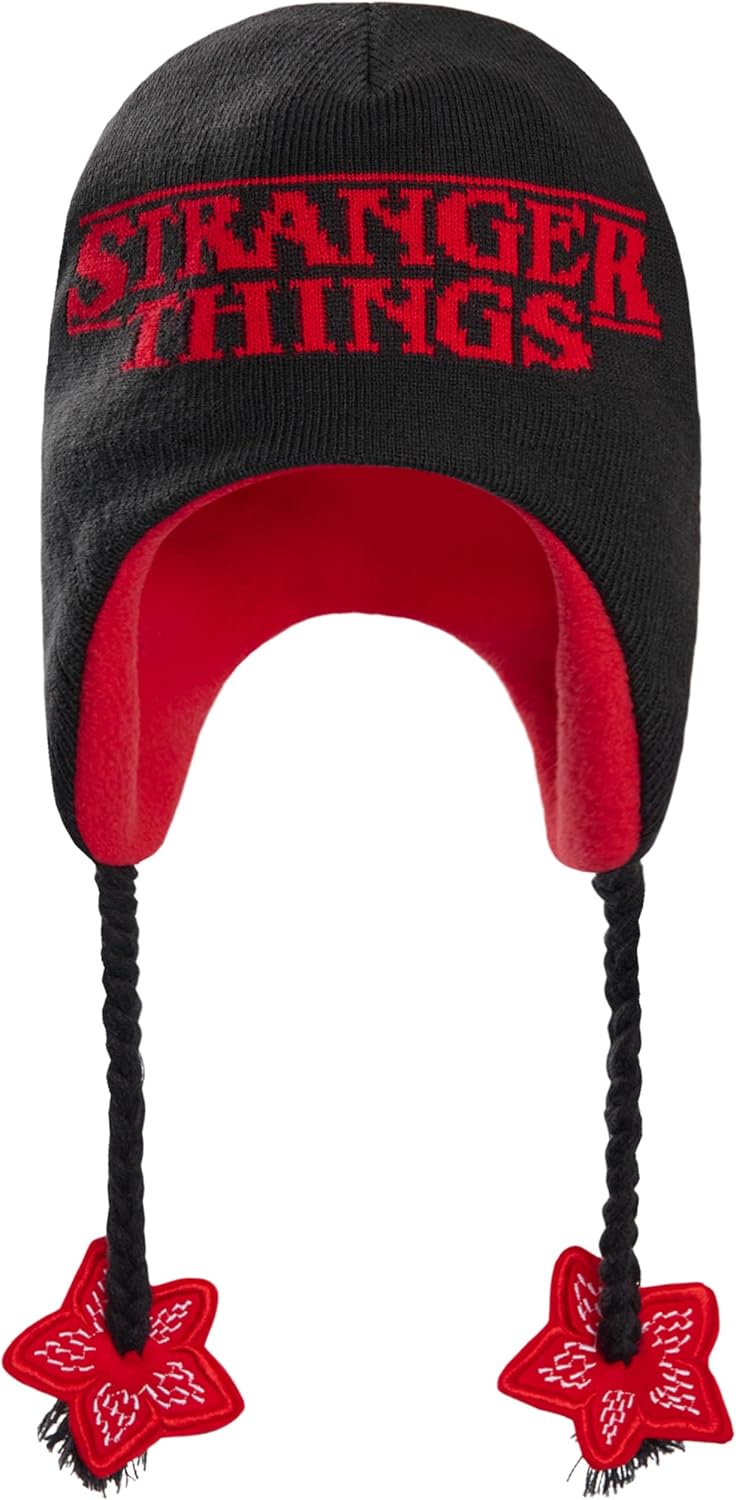 Amazon.com: Stranger Things Beanie Hat with Ear Flaps for Kids and ...